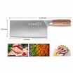 SHI BA ZI ZUO 7 Inches Stainless Steel Meat and Vegetable Cleaver